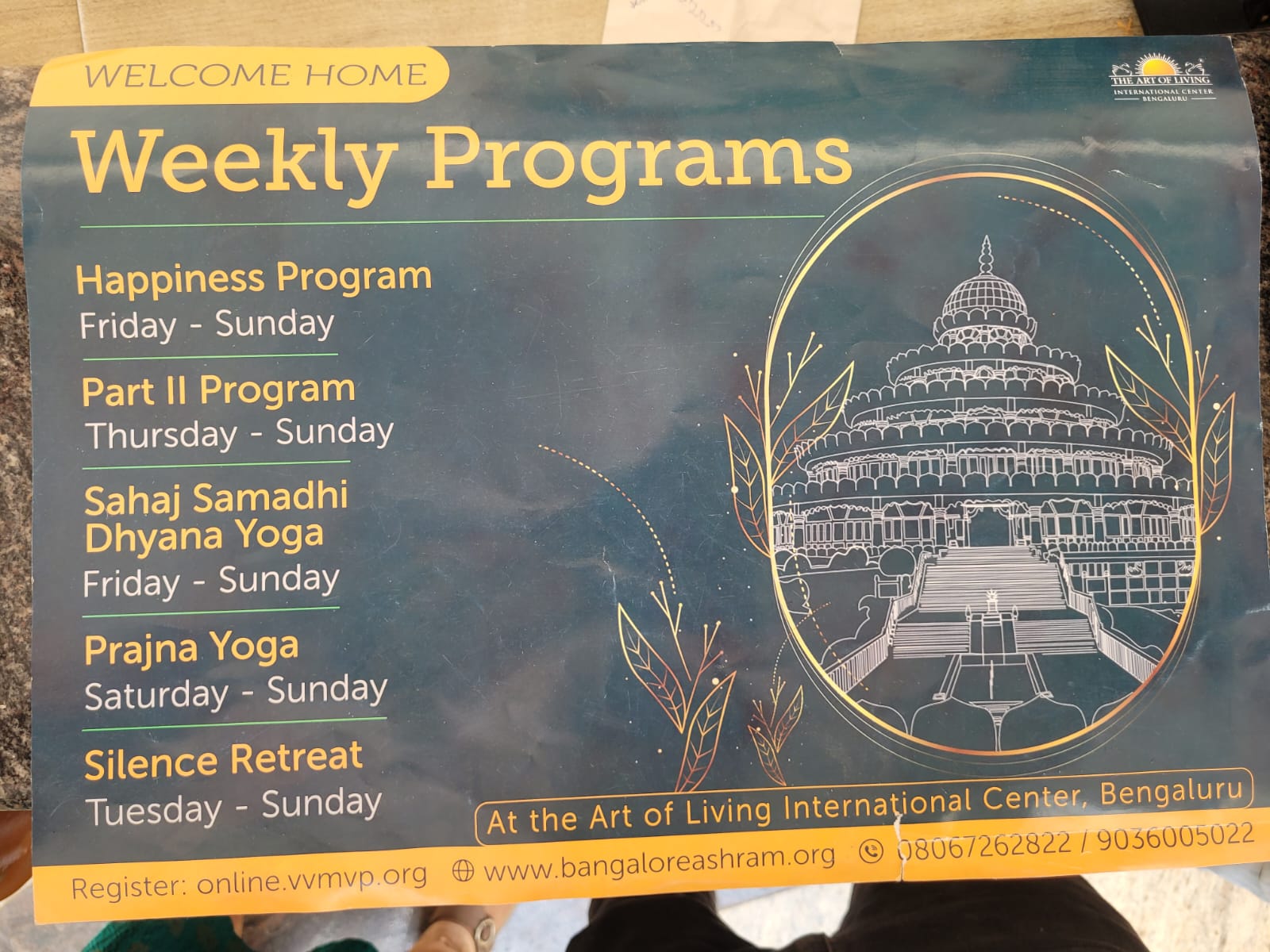 An informative study on programs and activities of Art of living International headquarters in ...